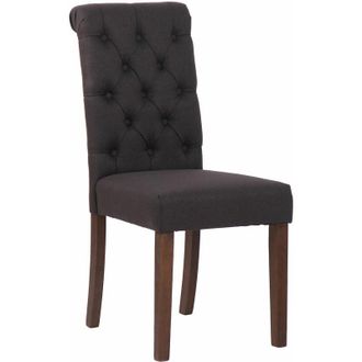 Clp Chaise &eacute;l&eacute;gante avec dossier haut avec diff&eacute;rentes boutons de tissu de couleurs colore : noir