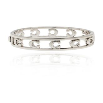 Coach Femme, Accessoires, Gris, Taille: ONE Size Logo Bracelet