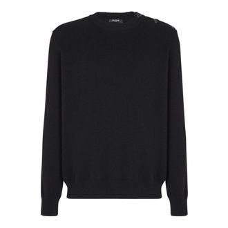 Balmain Pullover aus feine Bio-Kaschir - - Knitwear - Herren - Schwarzk - S
