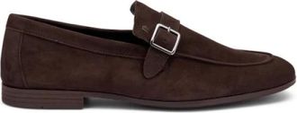 Frau Homme, Chaussures, Brun, Taille: 43 EU Mocassin en cuir avec boucle
