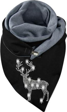 Generic ÉCharpe Femme Foulards Triangulaire Pour Style BohèMe RéTro Avec Bouton Chaud Et Imprimé Basiques Classique