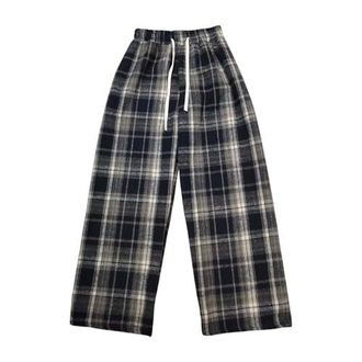 Generic Hanraz Pantalon de pyjama &agrave; carreaux pour femme - Confortable et unisexe - Pantalon de loisirs d&eacute;contract&eacute; - Automne doux - V&ecirc;tement de nuit - Pantalo