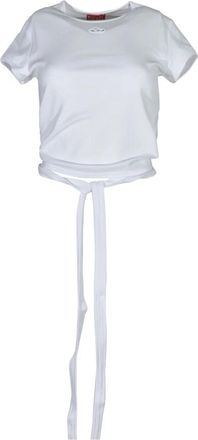 Diesel Femme, Tops, Blanc, Taille: 38 FR Cotton T-Shirt