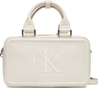 Calvin Klein Handtasche Bold Ck Elongated Mini Tote LV04F3411G Wei&szlig;