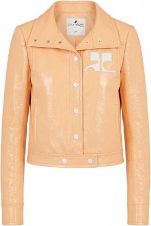 Courr&egrave;ges Femme, Vestes, Orange, Taille: 38 FR Reedition Vinyl Jacket