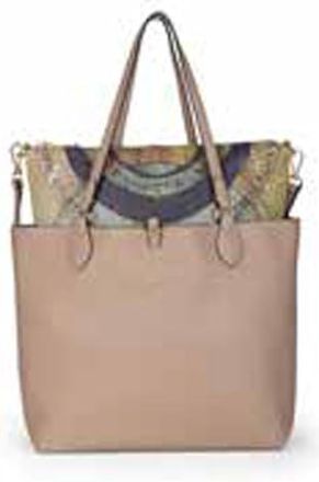 Gattinoni Gattinoni Sac femme Planetarium Shopping Bag S Réversible Bronze Classique Bronze Vert militaire Wilde Tabac Brun Beige, Beige classique