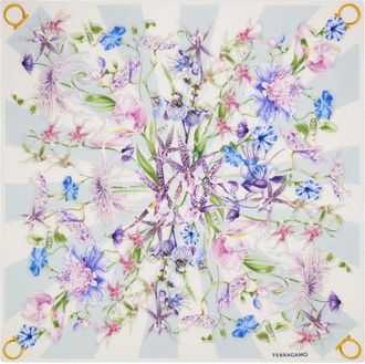 Ferragamo Femme, Accessoires, Multicolore, Taille: ONE Size Foulard en soie imprim&eacute;e