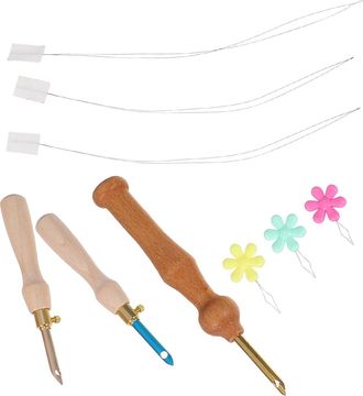 Artibetter Mobestech Verstellbares Punch Needle Satz mit Holzgriff Selbstgemacht Sticknadeln f&uuml;r Handn&auml;hen Teppichsticken und Applikationen Langlebiges Stickwerk