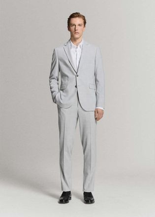 Mango Pantalon costume Par&iacute; super slim-fit gris chin&eacute; clair - Homme - 36 - MANGO MAN