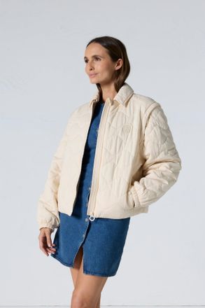 Jott Doudoune bomber manches amovibles Vanille sucr&eacute;e/Sable fum&eacute; Sacha - Taille XS