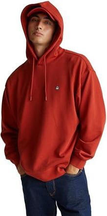 Benetton Maglia C/CAPP. M/L 342zu201k Sweatshirt &agrave; Capuche, Rouge, L Homme