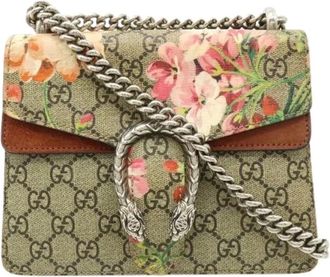 Gucci Pre-owned Sac Mini Dionysus PVC Enduit Daim - Femme - Pre-owned - Beige - Taille: ONE Size