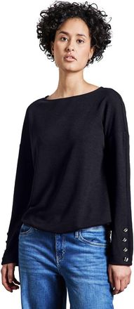 Street One Damen A322791 Shirt Mit Knopfdetail, Deep Tint Blue, 38 EU