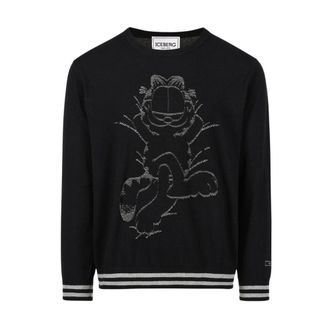 Iceberg Pullover mit Garfield-Design - - Knitwear - Herren - Schwarzk - S