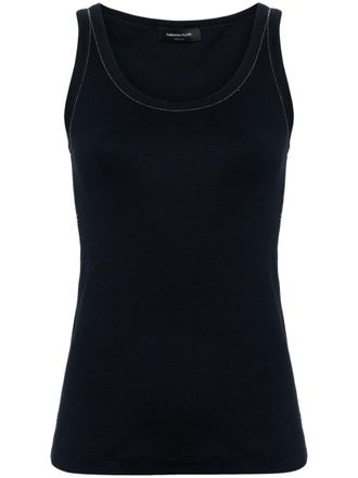 Fabiana Filippi débardeur à design nervuré - Bleu