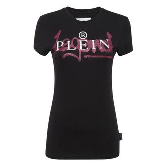 Philipp Plein Femme, Tops, Noir, Taille: 38 FR T-Shirt Slim Fit