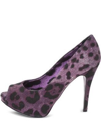 Dolce & Gabbana escarpins à imprimé léopard 115 mm - Violet