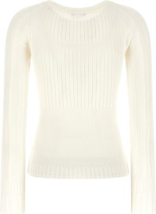 Balmain Lion-Head Button Detail Sweater - Cream