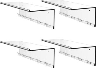 Generic Wandregal Schweberegal ohne Bohrwand, Breite 30 cm Wandregal Transparent Acryl Wandregal, kleines Acrylregal im Hintergrund f&uuml;r die Wand, Wandkante de