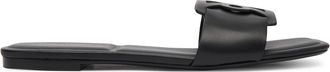 Calvin Klein Pantoletten Calvin Klein Square Flat Sandal Emblem HW0HW03128 Schwarz