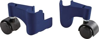 Leifheit Zubehör-Set Pegasus, Zwei gummierte Rollen für Mobilität in alle Richtungen, schieben statt tragen, hohe Standsicherheit, 360° Rollen Standtrockner, W