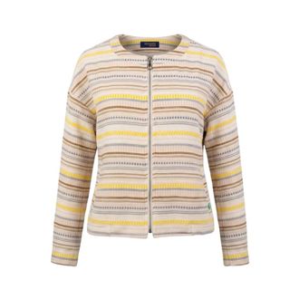 Trussardi Veste zipp&eacute;e &agrave; rayures - Femme - Vestes - Beige - Taille: 38 FR