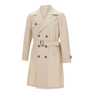 Barba Homme, Manteaux, Beige, Taille: L Oxford Trench