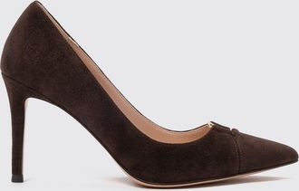 Twinset Pumps aus Veloursleder mit hohem Stilettoabsatz und mandelf&ouml;rmiger Spitze