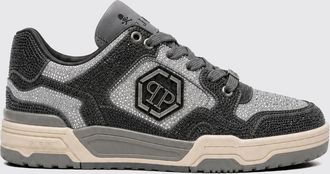 Philipp Plein Baskets Predator V2 en cuir avec cristaux et logo Hexagon