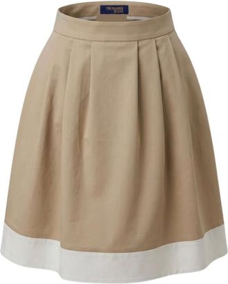 Trussardi Jupe midi pliss&eacute;e color-block - Femme - Jupes - Beige - Taille: 38 FR