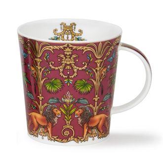 Dunoon Lomond Malabar L&ouml;we Tasse aus feinem Knochenporzellan mit 22 Karat Golddetails