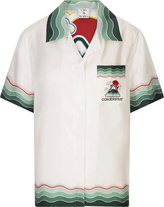 Casablanca Femme, Blouses et Chemises, Multicolore, Taille: 36 FR Short Sleeve Chemises