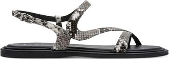 Tamaris Femme, Chaussures, Gris, Taille: 39 EU Sandale plate effet python