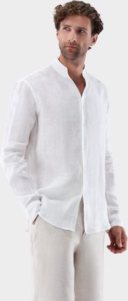 van Laack Leinenhemd mit Stehkragen