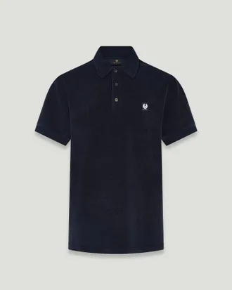 Belstaff Belstaff Polo Tether pour homme Coton éponge Bleu encre foncé Taille 2XL
