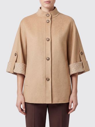 Max Mara Cape droite en laine et cachemire avec col montant