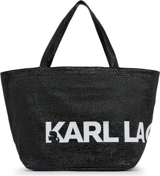 Karl Lagerfeld Handtasche mit Logo-Print - Schwarz