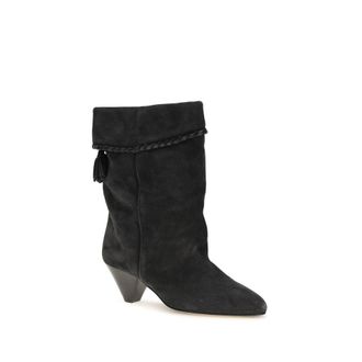 Isabel Marant Womens Black Calf Leather Bos Taurus Boots