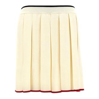 Thom Browne Gestrickter Faltenrock - - Skirts - Damen - Wei&szlig; - S