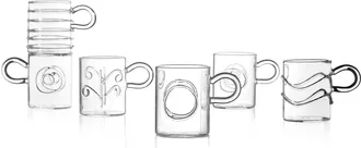 Ichendorf Borosilikatglas Set 6 Kaffeetassen Kollektion Deco, 0,05 kg