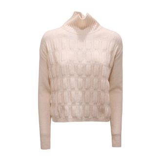 Herno Woll Rollkragenpullover Dolcevita Stil - - Knitwear - Damen - Beige - S