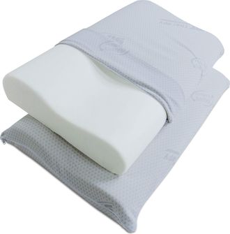 Baldiflex Paar Silver Kissen, White, 40x70, 2