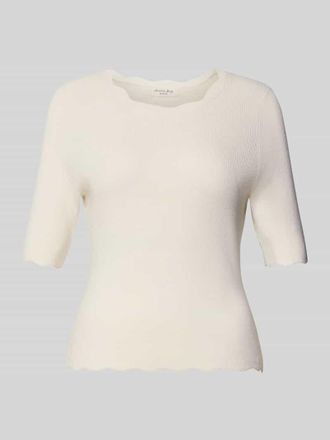 Christian Berg Strickshirt aus Viskose-Mix mit R&uuml;schenkragen