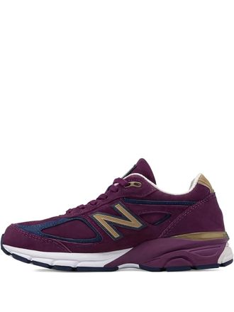 New Balance baskets 990v4 en daim - Violet