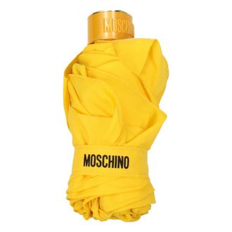 Moschino Gelbe Polyester-Regenschirme mit Clips-Verschluss - - Accessories - Damen - Gelb - ONE SIZE