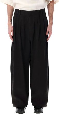 STUDIO NICHOLSON Homme, Pantalons, Brun, Taille: M Double Pleat Volume Pant