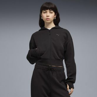 Puma Veste &agrave; capuche zipp&eacute;e PUMATECH SENSE Femme, V&ecirc;tements, Noir, XL