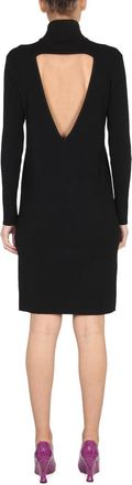 Bottega Veneta Ribbed High-Neck Knit Knit Dress - Black