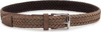 Tod's Homme, Accessoires, Brun, Taille: 95 CM Braided Suede Belt