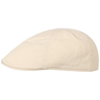Stetson Texas Cotton Flatcap UV Schutz 40+ Unifarbene Schirmm&uuml;tze Fr&uuml;hjahr Sommer Hellbeige XL (60-61 cm)